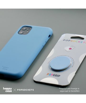 PopSockets X HappyCase PopGrip PopTop Greep en Standaard Blauw | GSMpunt.nl