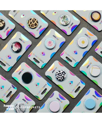 PopSockets X HappyCase PopGrip PopTop Greep en Standaard Blauw | GSMpunt.nl
