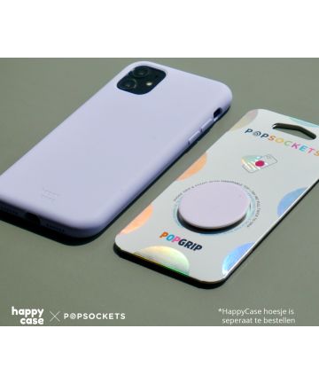 PopSockets X HappyCase PopGrip PopTop Greep en Standaard Paars | GSMpunt.nl