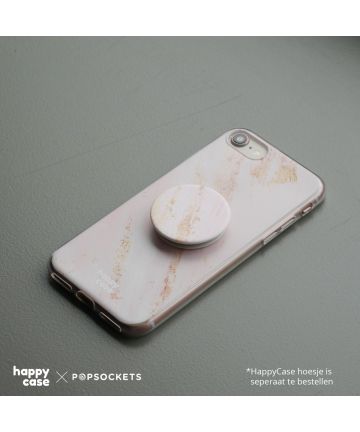PopSockets X HappyCase PopGrip PopTop Greep en Standaard Pink Marmer ...