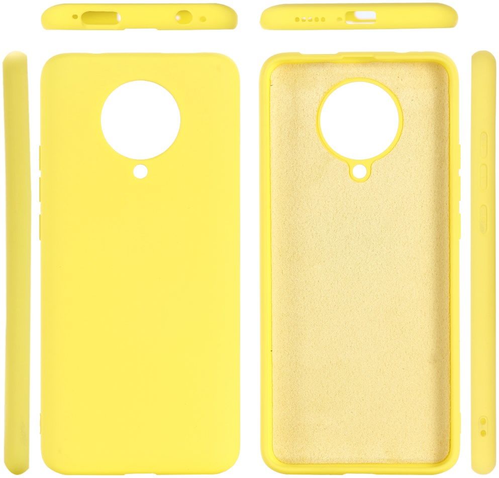 Xiaomi Poco F2 Pro Hoesje Siliconen Back Cover Geel | GSMpunt.nl