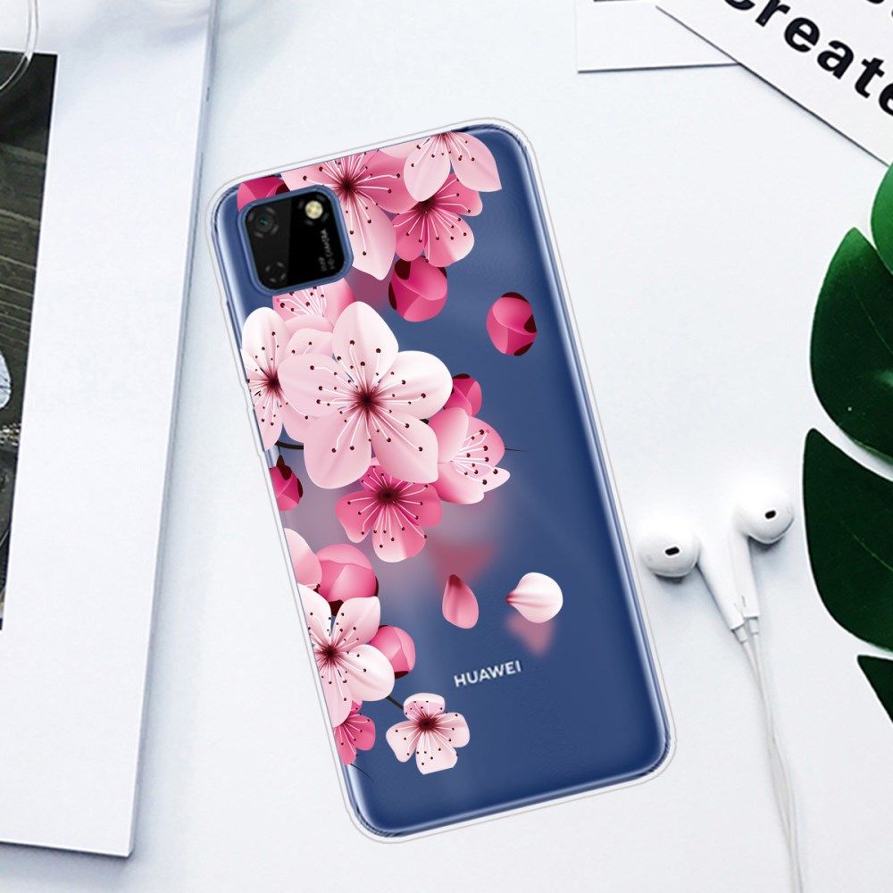 Huawei Y5p TPU Back Cover Met Blossom Print | GSMpunt.nl