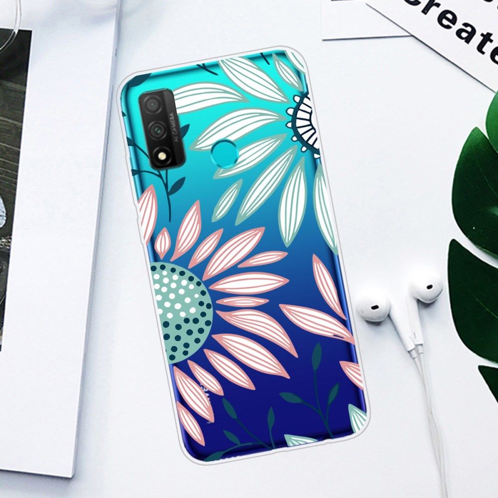 Huawei P Smart 2020 TPU Back Cover Met Bloemen Print | GSMpunt.nl