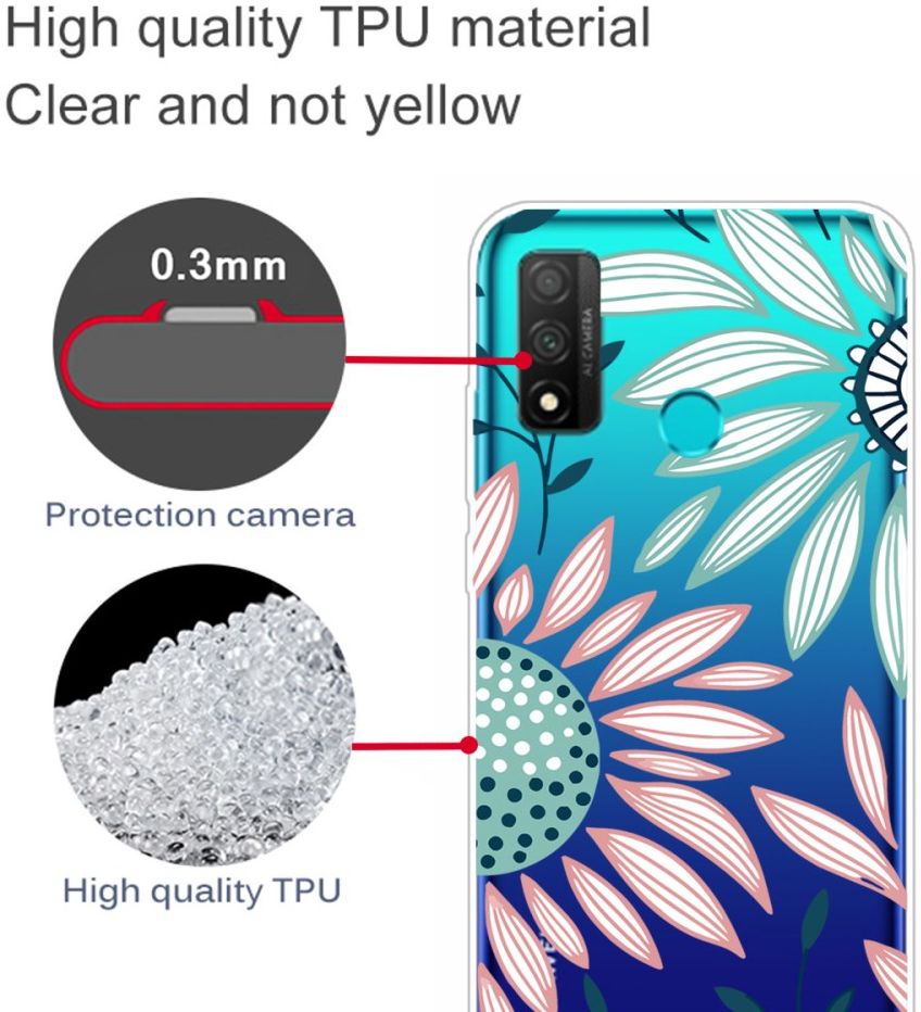 Huawei P Smart 2020 TPU Back Cover Met Bloemen Print | GSMpunt.nl