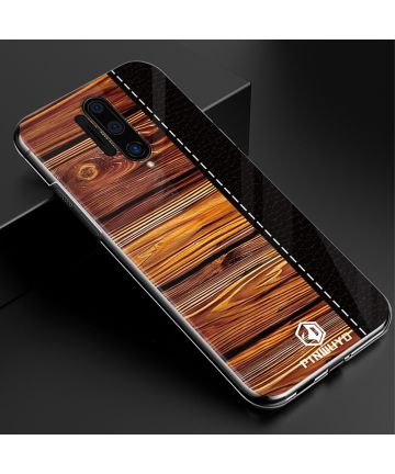 OnePlus 8 Pro Back Cover Hout Textuur Zwart | GSMpunt.nl