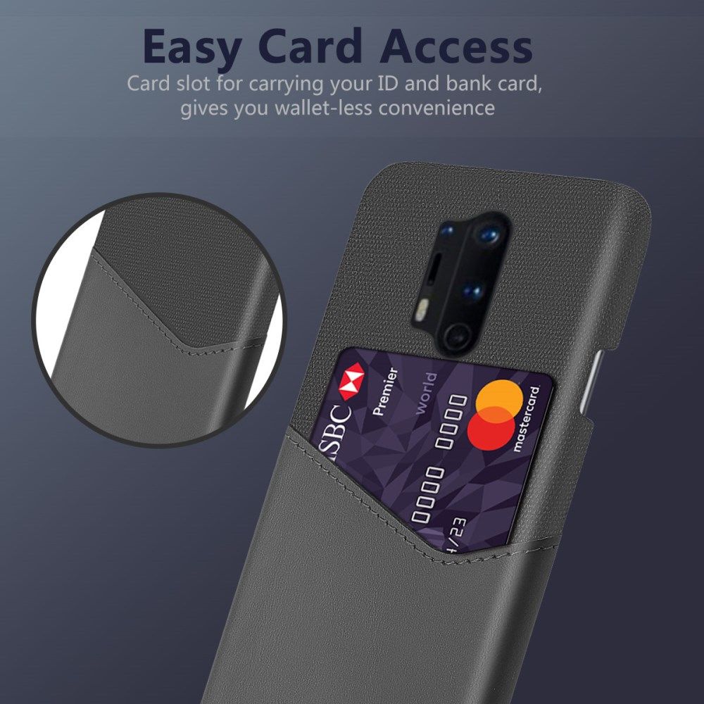 OnePlus 8 Pro Hoesje Back Cover met Kaarthouder Grijs | GSMpunt.nl