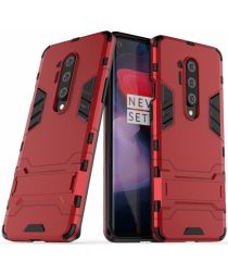 OnePlus 8 Pro Hoesje Shock Proof Hybride Back Cover Rood | GSMpunt.nl