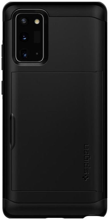 Spigen Slim Armor Card Holder Case Samsung Galaxy Note 20 Hoesje Zwart | gsmpunt
