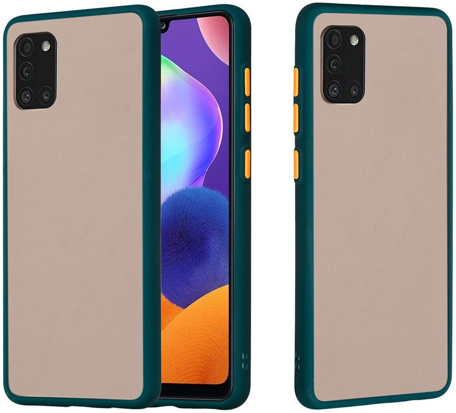 Samsung Galaxy A31 Hoesje Matte Back Cover met Bumper Groen | GSMpunt.nl