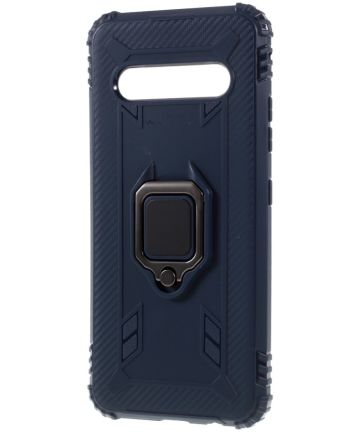 LG V60 ThinQ Kickstand Back Cover Blauw | GSMpunt.nl
