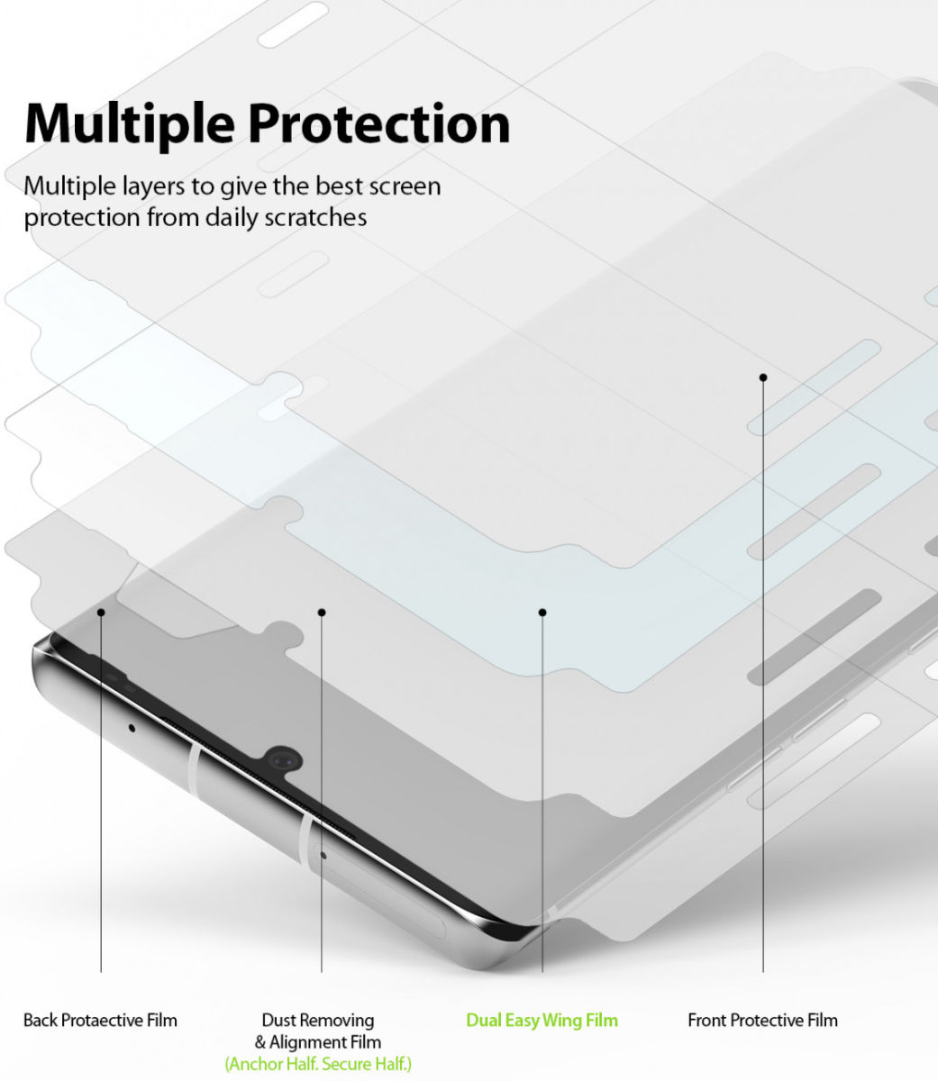 Ringke Dual Easy Wing LG Velvet Screenprotector (Duo Pack) | gsmpunt