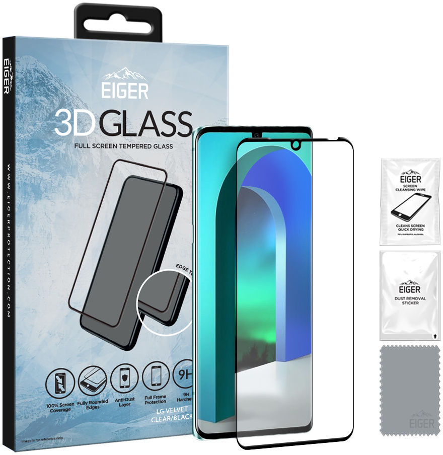 Eiger 3D GLASS Case Friendly LG Velvet Screen Protector | gsmpunt