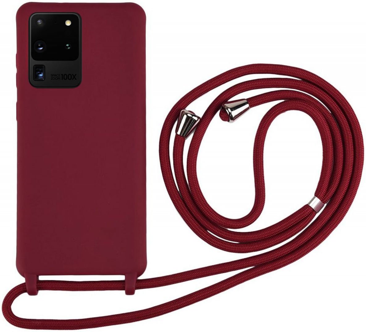 Samsung Galaxy S20 Ultra Hoesje Back Cover TPU met Koord Rood | GSMpunt.nl