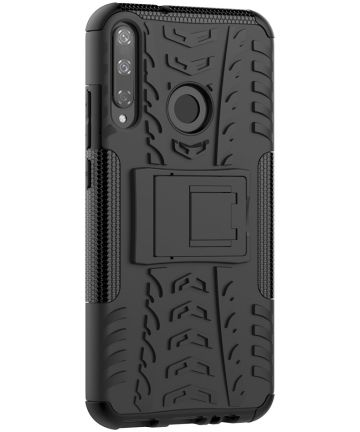 Huawei P40 Lite E Backcover Hoesje Shockproof Hybride Kickstand Zwart ...
