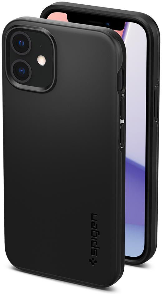 Spigen Thin Fit Apple iPhone 12 Mini Hoesje Zwart | gsmpunt