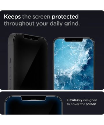 Spigen iPhone 12 Mini Screen Protector Anti-Blue Light Tempered Glass ...