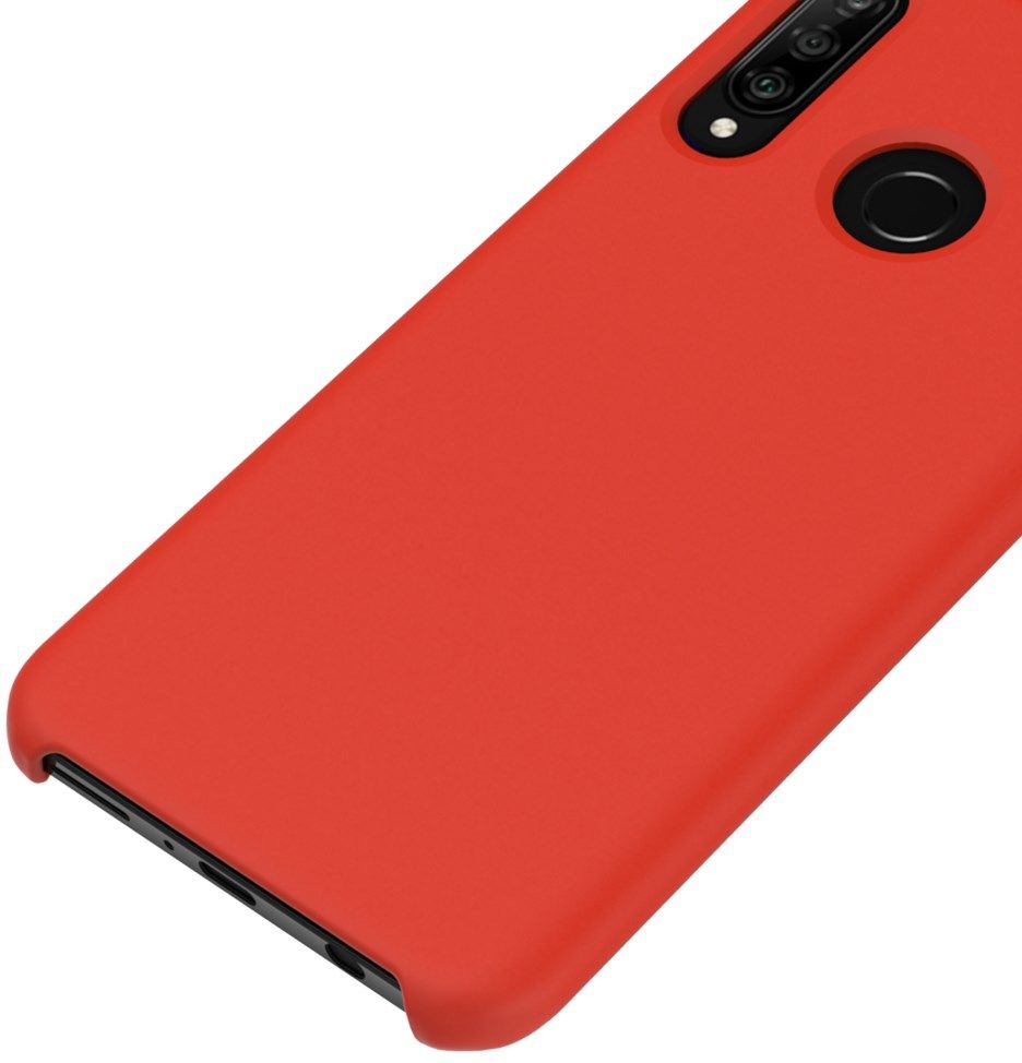 Huawei P30 Lite Siliconen Back Cover Hoesje Rood | GSMpunt.nl