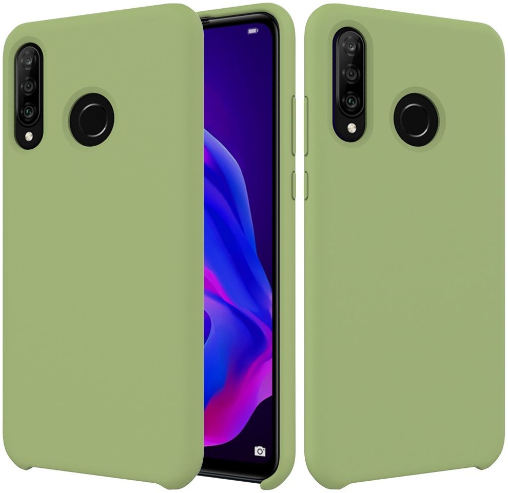 Huawei P30 Lite Siliconen Back Cover Hoesje Groen | GSMpunt.nl