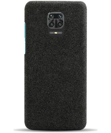 Xiaomi Redmi Note 9S / Note 9 Pro Stoffen Hoesje Back Cover Zwart ...