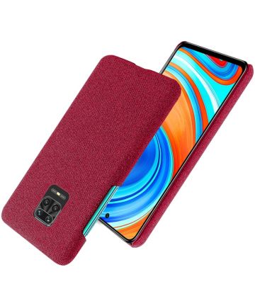 Xiaomi Redmi Note 9S / Note 9 Pro Stoffen Hoesje Back Cover Rood ...