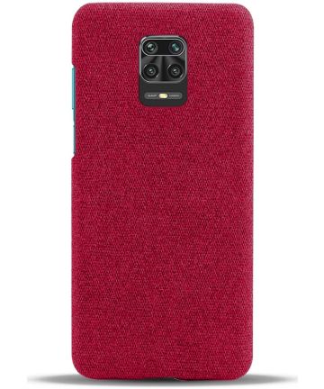 Xiaomi Redmi Note 9S / Note 9 Pro Stoffen Hoesje Back Cover Rood ...