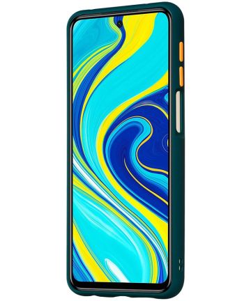 Xiaomi Redmi Note 9S / Note 9 Pro Hoesje met Shock Proof Bumper Groen ...