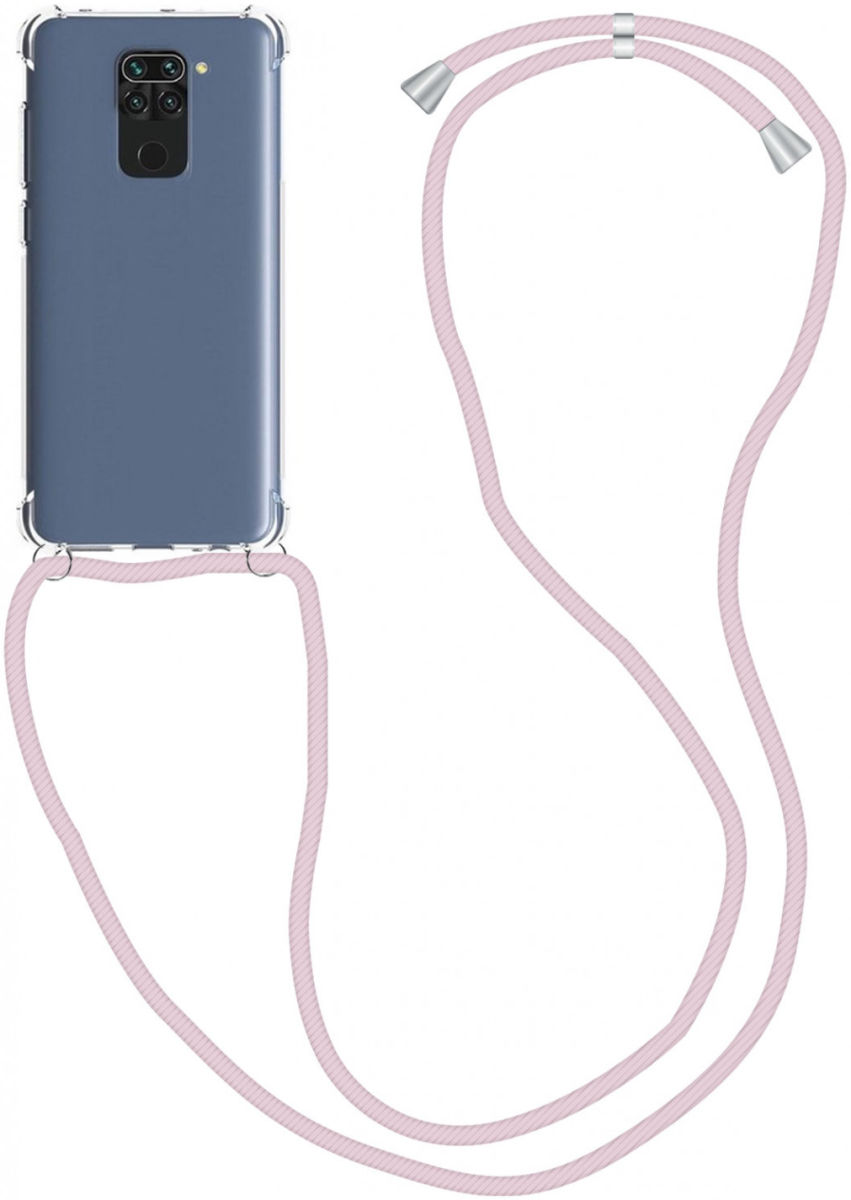 Xiaomi Redmi Note 9S / 9 Pro Hoesje Back Cover met Koord Roze Goud ...