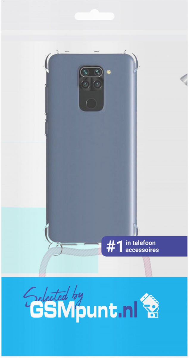 Xiaomi Redmi Note 9S / 9 Pro Hoesje Back Cover met Koord Roze Goud ...