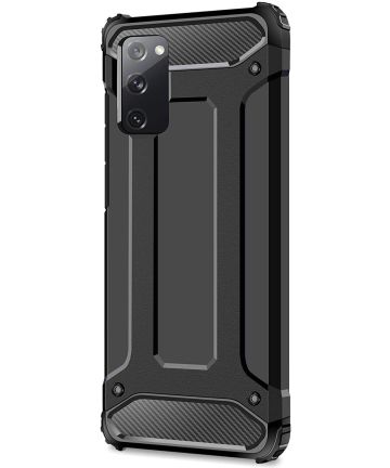Samsung Galaxy S20 FE Hoesje Shock Proof Hybride Backcover Zwart | GSMpunt.nl