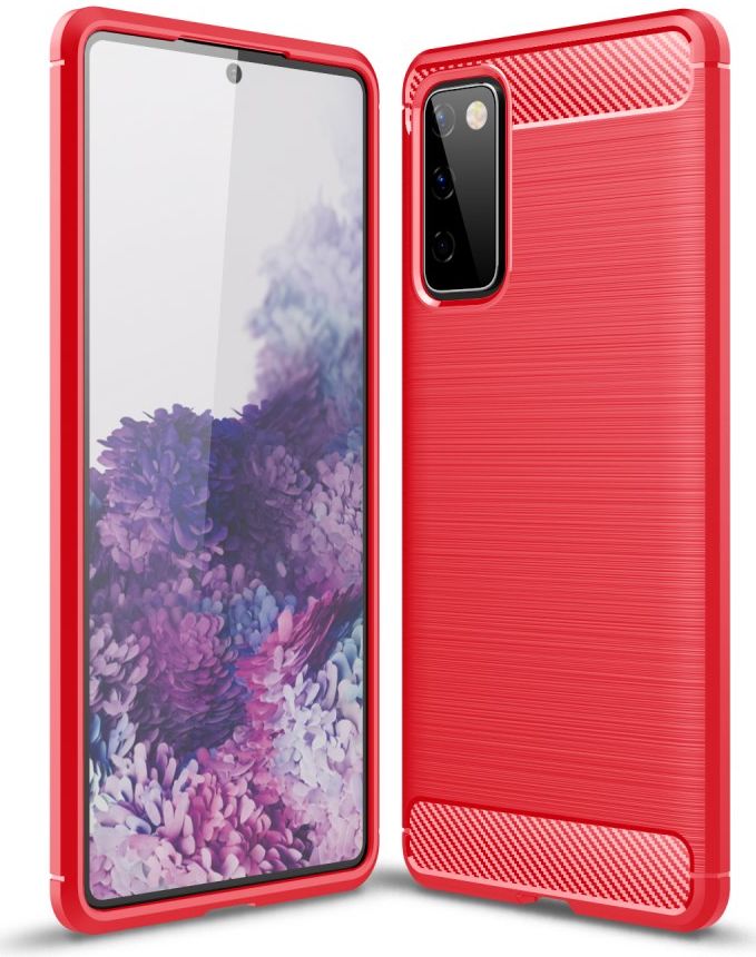 Samsung Galaxy S20 FE Hoesje Geborsteld TPU Back Cover Rood | GSMpunt.nl