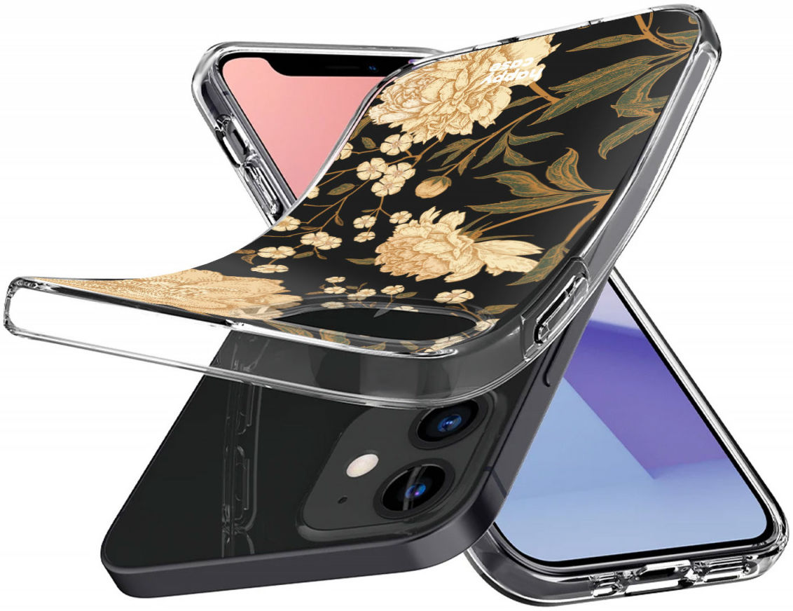 HappyCase Apple iPhone 12 Mini Hoesje Flexibel TPU Gele Rozen Print ...