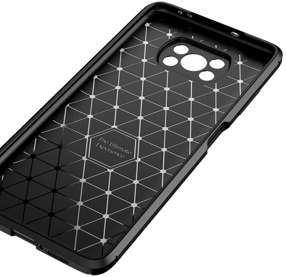 Xiaomi Poco X3 / X3 Pro Hoesje TPU Carbon Fiber Back Cover Zwart ...