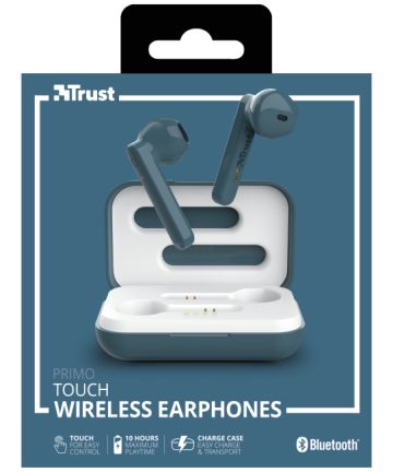 Trust Primo Touch Wireless Bluetooth Earphones Blauw | GSMpunt.nl