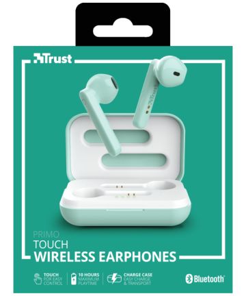 Trust Primo Touch Wireless Bluetooth Earphones Mint Groen | GSMpunt.nl