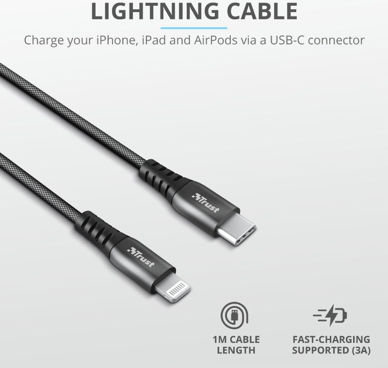 Keyla Extra Sterke USB-C Naar Lightning Kabel 1 Meter Zwart | GSMpunt.nl Keyla Extra Sterke USB-C Naar Lightning Kabel 1 Meter Zwart | GSMpunt.nl