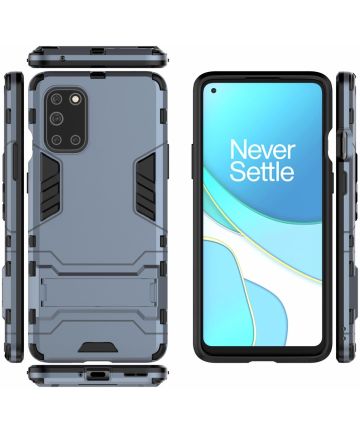 OnePlus 8T Back Cover Hoesje Hybride Kickstand Blauw | GSMpunt.nl