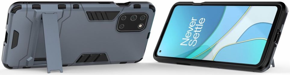 OnePlus 8T Back Cover Hoesje Hybride Kickstand Blauw | GSMpunt.nl