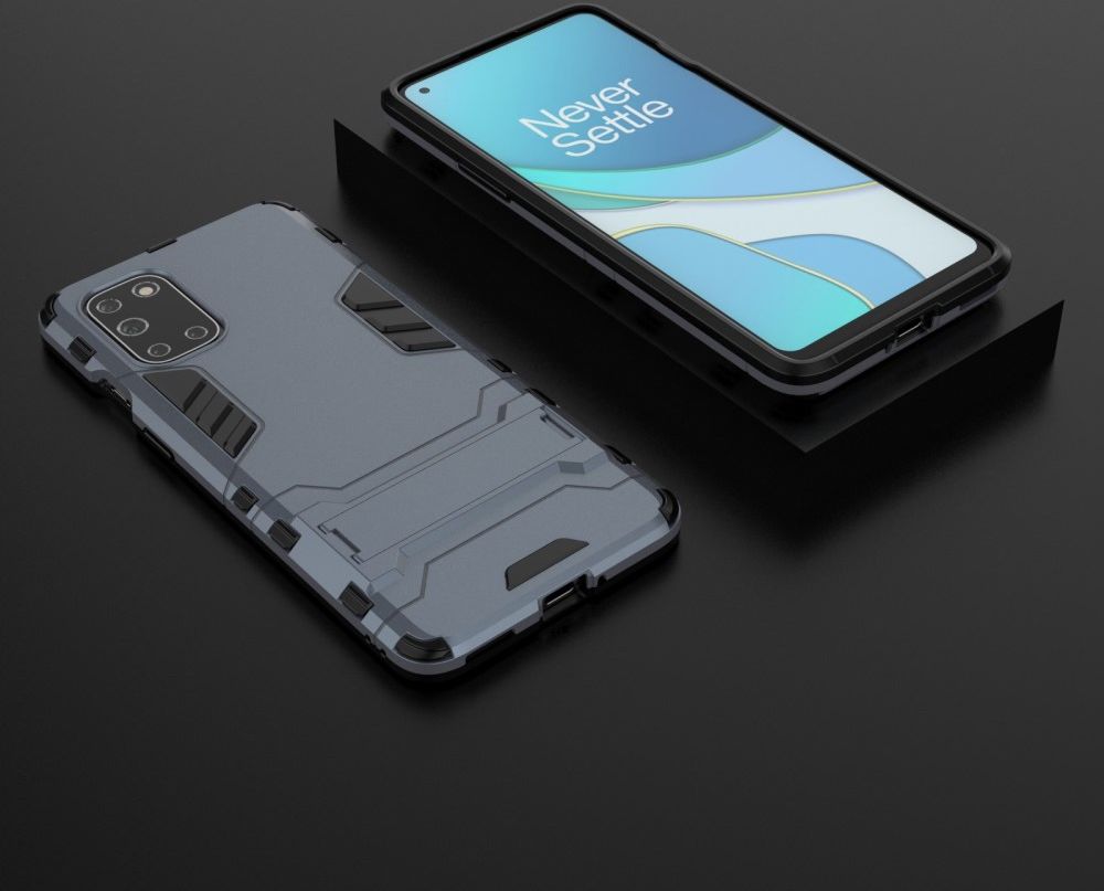 OnePlus 8T Back Cover Hoesje Hybride Kickstand Blauw | GSMpunt.nl