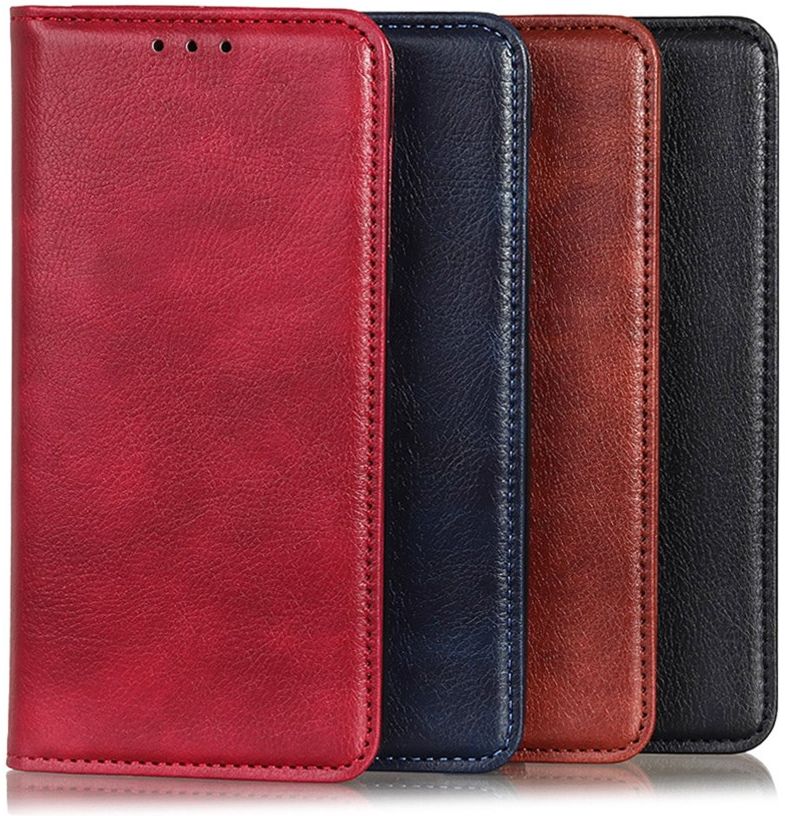 OnePlus 8T Book Case Hoesje Litchi Skin Wallet Zwart | gsmpunt