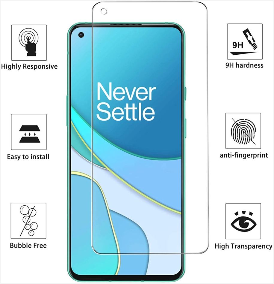 OnePlus 8T Soft Case + Screen Protector Transparant | GSMpunt.nl