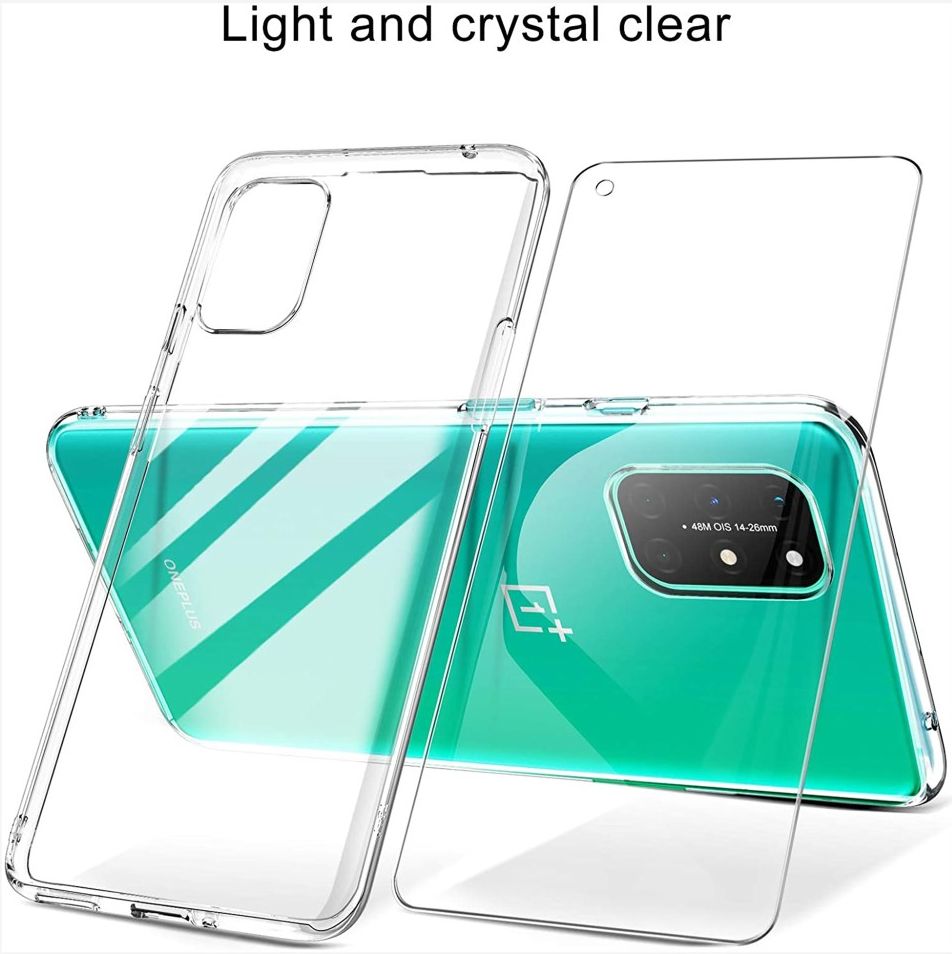 OnePlus 8T Soft Case + Screen Protector Transparant | GSMpunt.nl