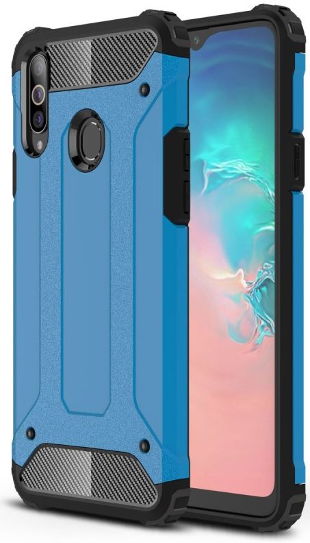 Samsung Galaxy A20s Hoesje Shock Proof Hybride Back Cover Blauw ...