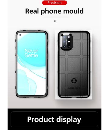 OnePlus 8T Back Cover Hoesje Rugged Armor Zwart | GSMpunt.nl