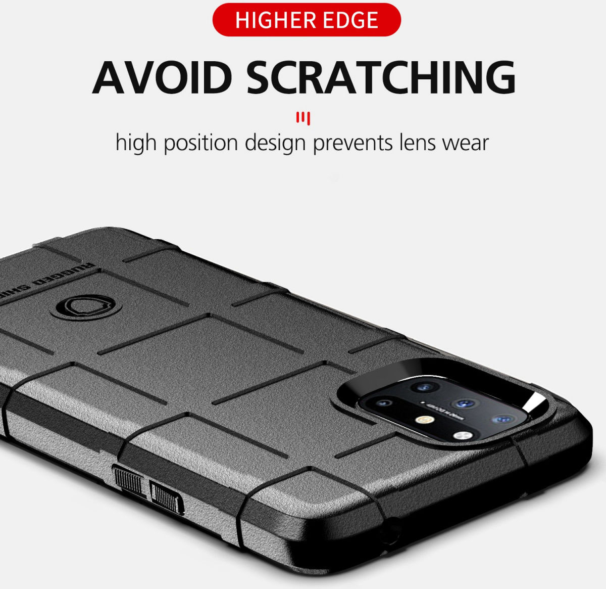 OnePlus 8T Back Cover Hoesje Rugged Armor Zwart | GSMpunt.nl
