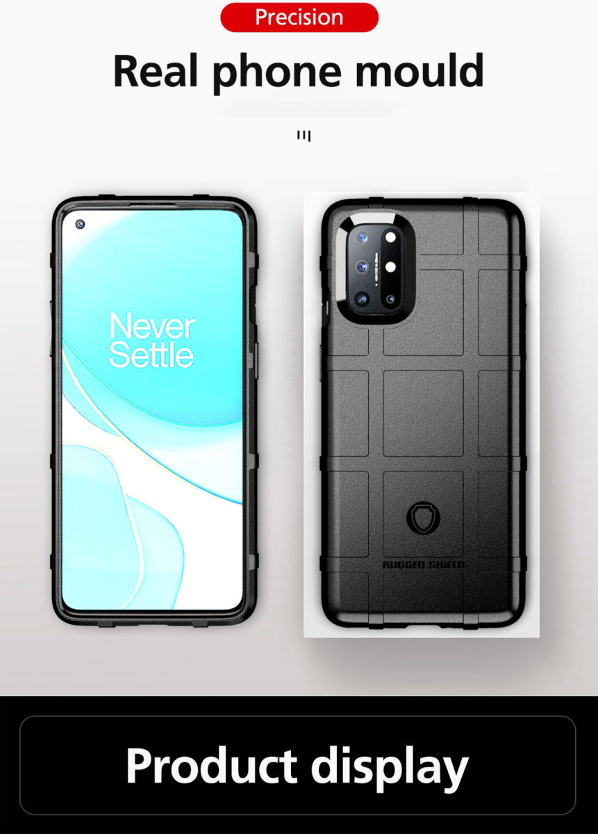 OnePlus 8T Back Cover Hoesje Rugged Armor Zwart | GSMpunt.nl