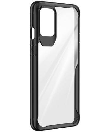OnePlus 8T Back Cover Hoesje Hybride Shockproof Transparant Zwart ...