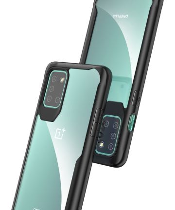 OnePlus 8T Back Cover Hoesje Hybride Shockproof Transparant Zwart ...