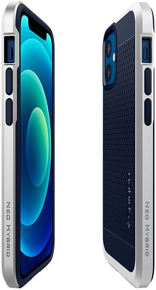 Spigen Neo Hybrid Apple iPhone 12 Mini Hoesje Satin Silver | gsmpunt