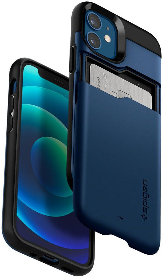 Spigen Slim Armor CS Apple iPhone 12 Mini Hoesje Blauw | gsmpunt