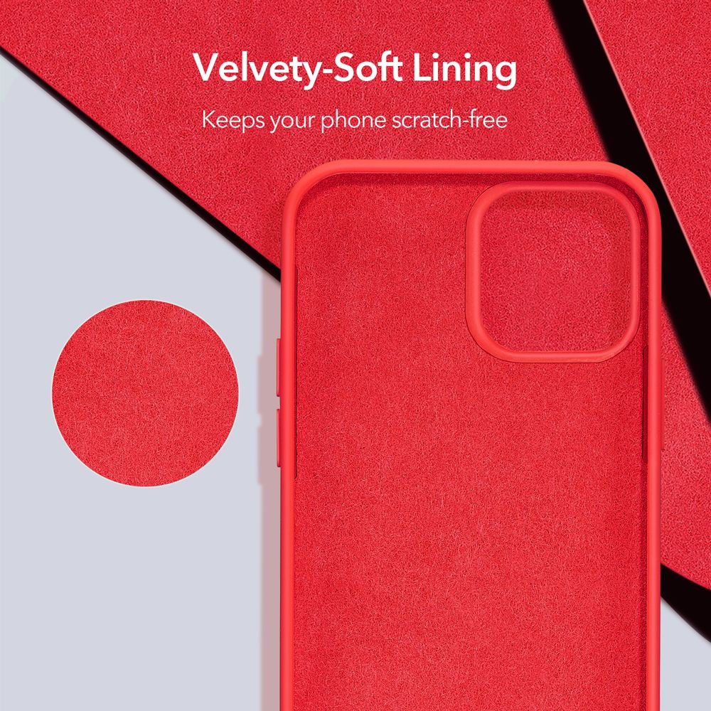 ESR Cloud Apple iPhone 12 / 12 Pro Hoesje Siliconen Back Cover Rood | gsmpunt